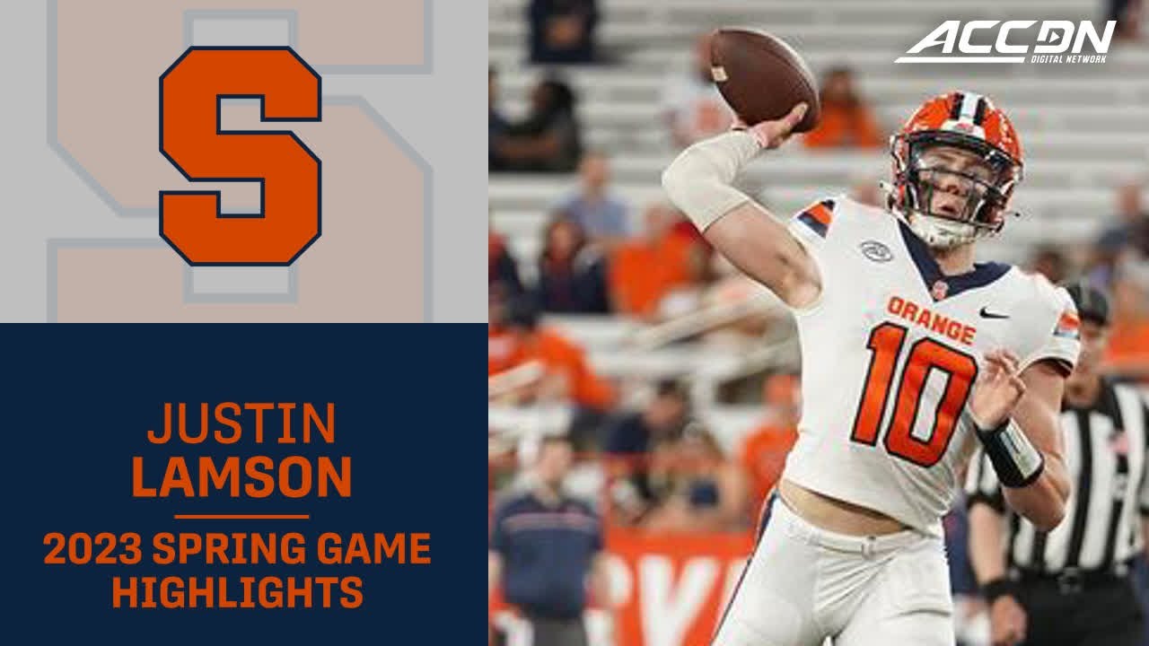 Syracuse QB Justin Lamson 2023 Spring Game Highlights - YouTube