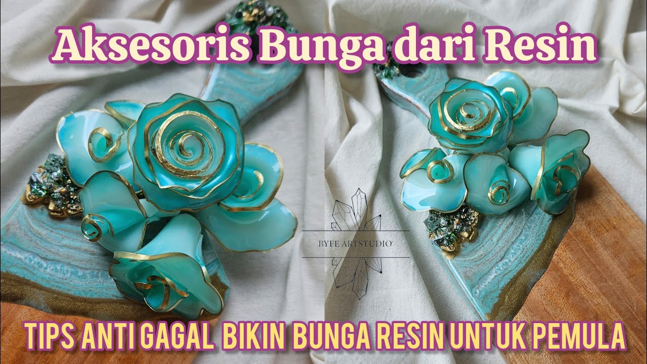 Resin Art Tutorial Bikin Aksesoris bentuk Bunga dari Resin / Resin ...