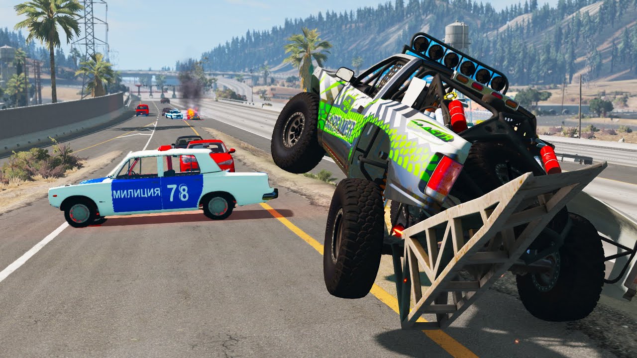 Satisfying Roll Over Crashes #4 | BeamNG.DRIVE - YouTube