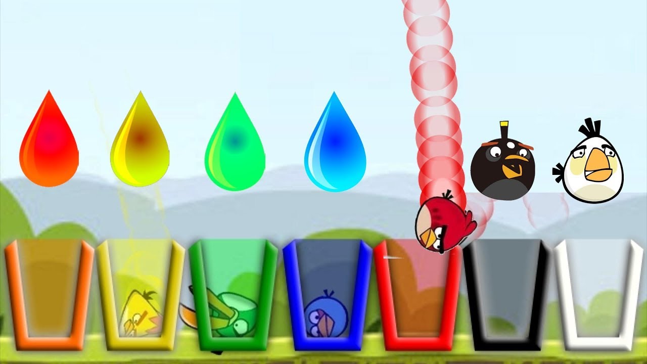 Angry Birds Drink Water 2 - 7 BIRDS COLLECTIONS DRINK RAINBOW WATER ...