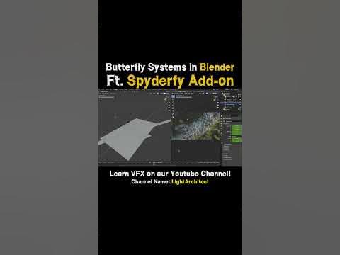 ️ 3d Butterfly Systems in Blender: Ft. Spyderfy Add-on #shorts - YouTube