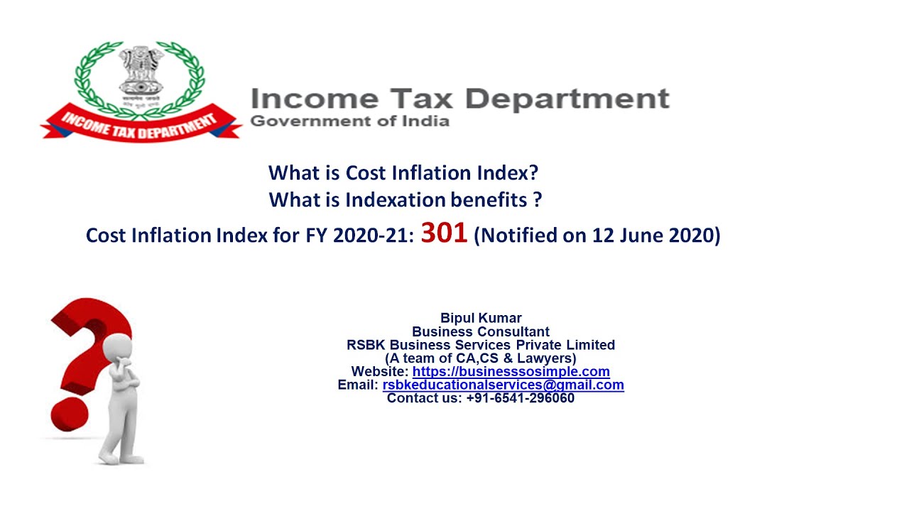 What is Cost Inflation Index? II CII for FY 2020-21: 301 II What is ...