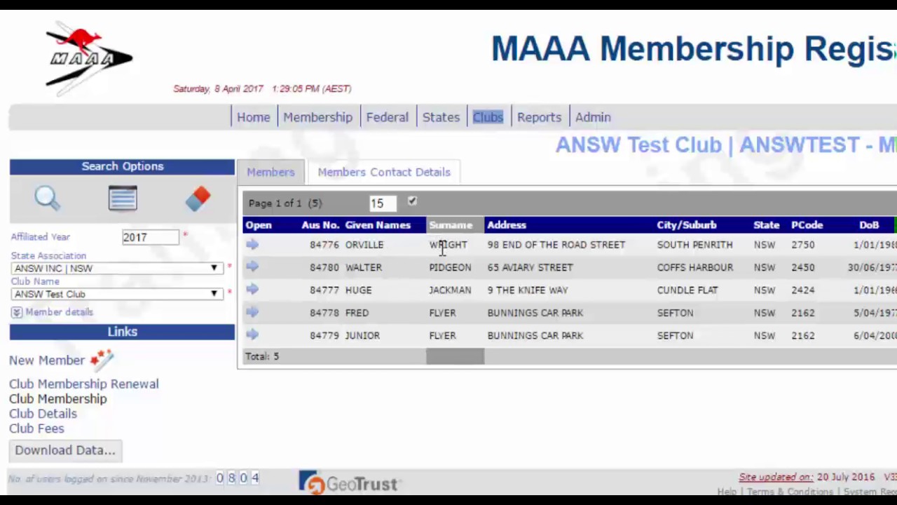 MAAA Database Part 4 Editing Club Member Details - YouTube