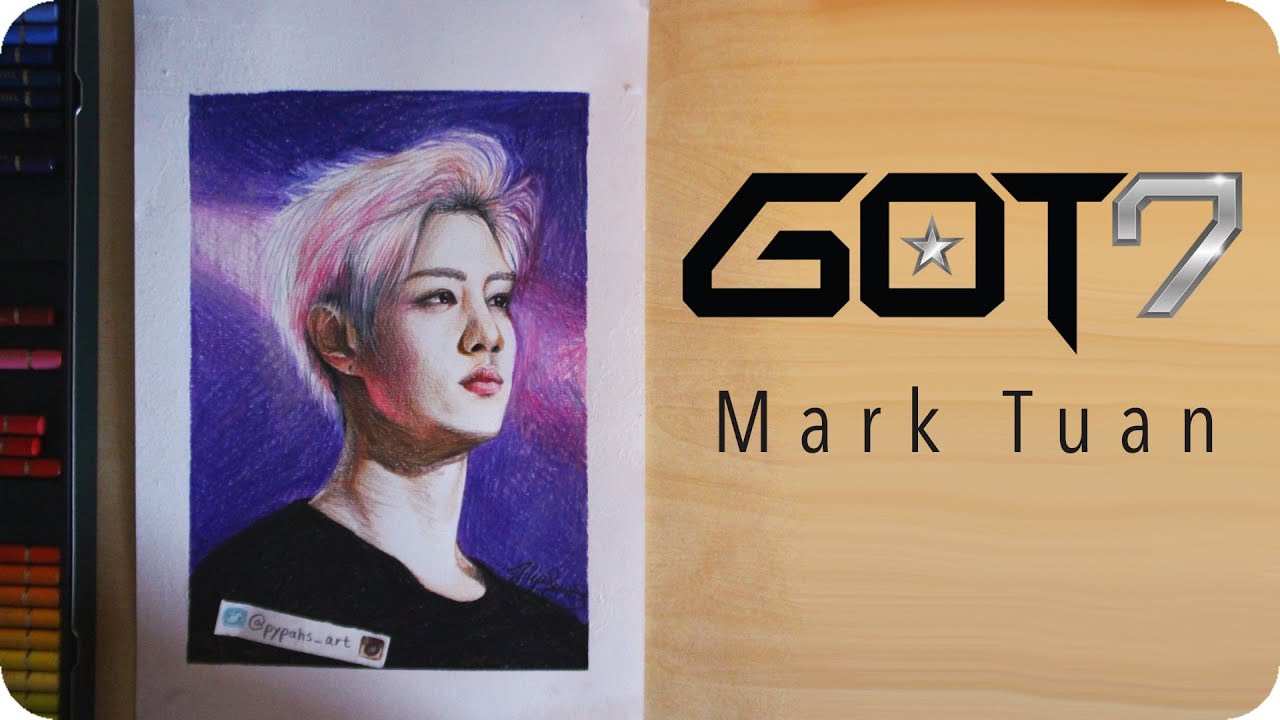 Speed Drawing Mark Tuan from GOT7 - YouTube