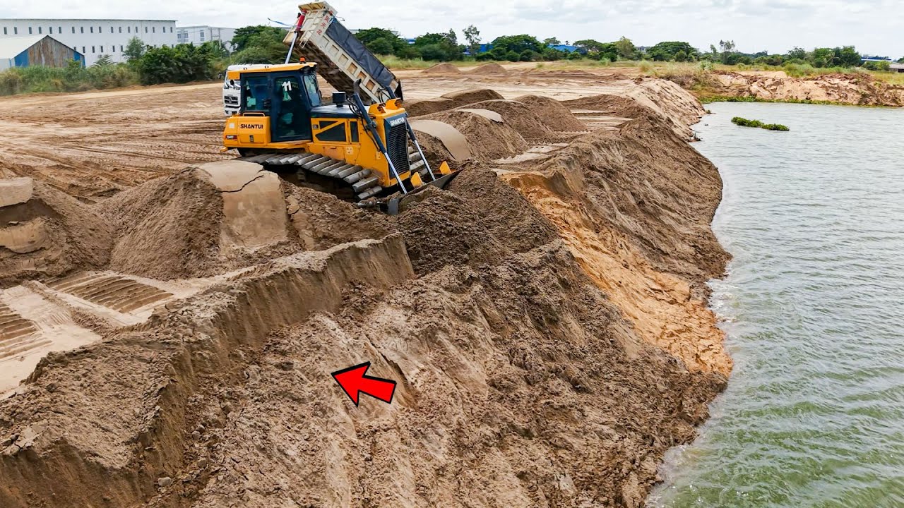 Start New Project !! Truck 25.5Ton Road Foundation Construction with ...