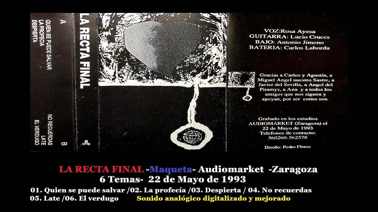 La Recta Final Maqueta Audiomarket zaragoza 1993 6 temas sonido ...
