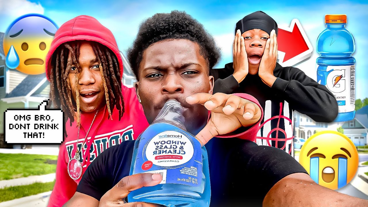 GATORADE IN WINDEX BOTTLE PRANK ON COUSIN! - YouTube