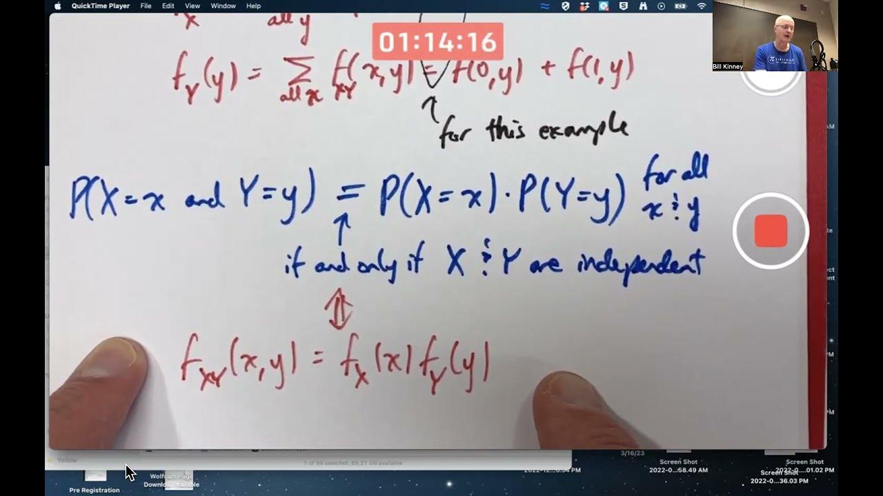 Prob & Stats, Lec 14B: Introduction to Discrete and Continuous Bivariate Distributions - YouTube