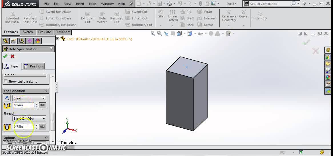 Simple Hole Thread In SolidWorks YouTube simple-hole-thread-in-solidworks-youtube
