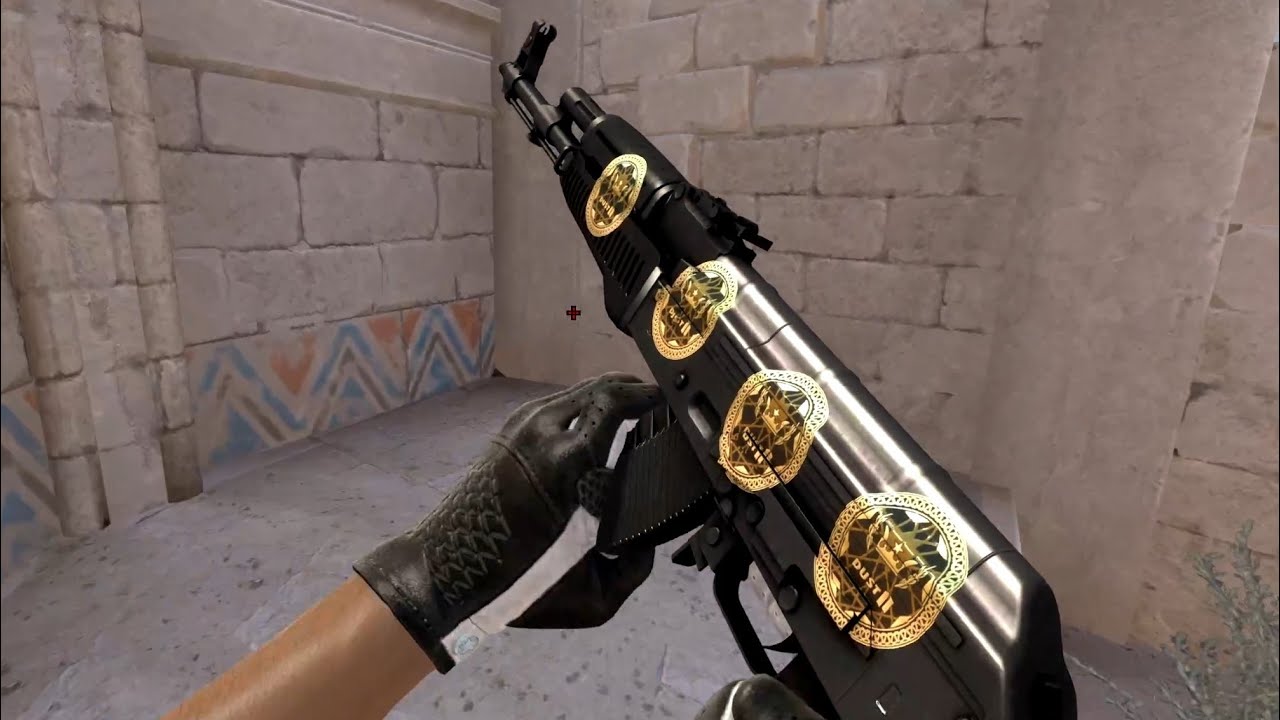 [STICKER COMBO] 4x Dust II Gold STICKER SHOWCASE - YouTube
