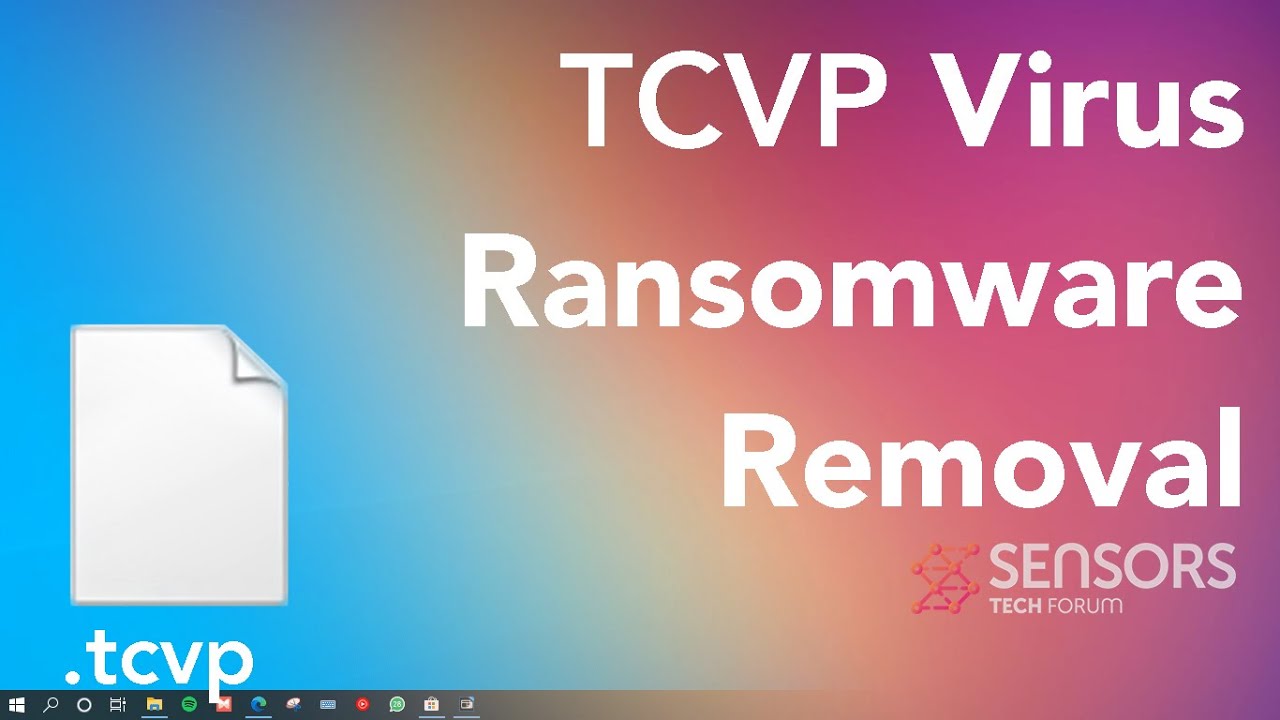 TCVP Virus [.tcvp Files] Ransomware - Remove & Decrypt Fix - YouTube