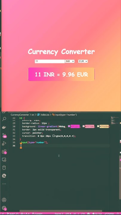 Create Currency 💵 Converter using React Js #webdesign #reactjs - YouTube