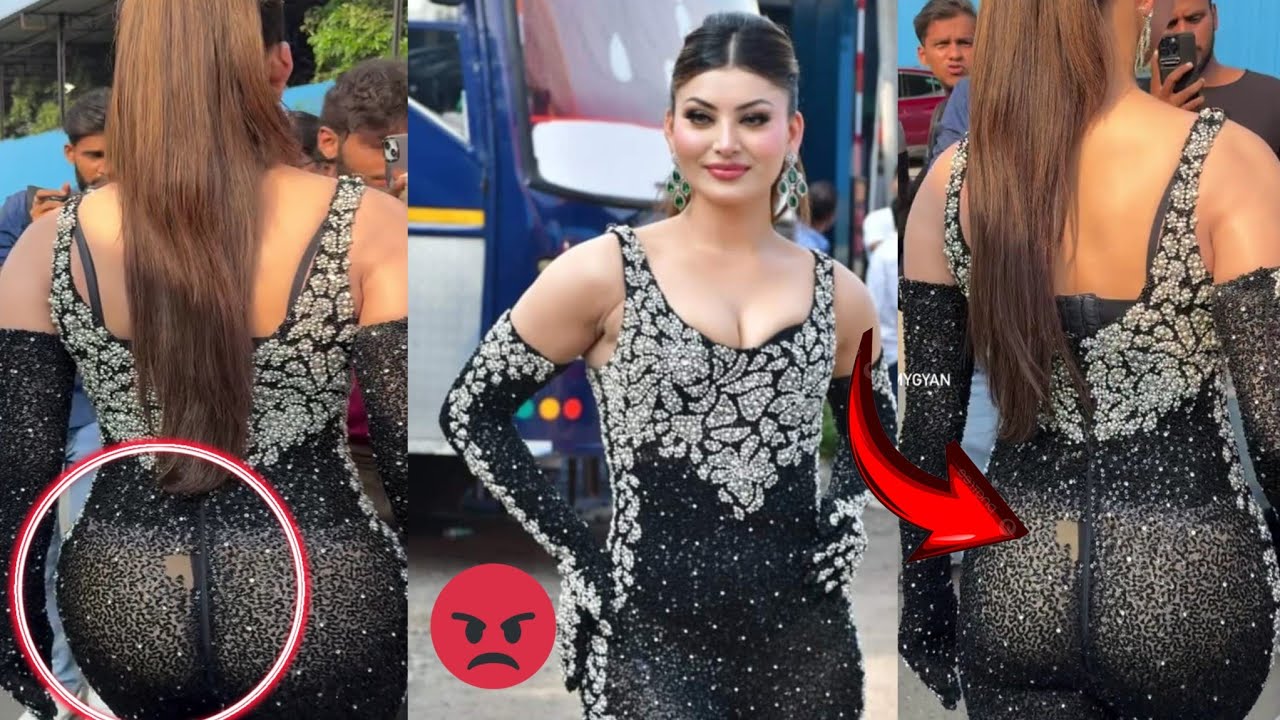 Urvashi Rautela की फट गईं Black Transparent dress😲🤨 ! हुआ Oops moment ! Ruby Creator - YouTube