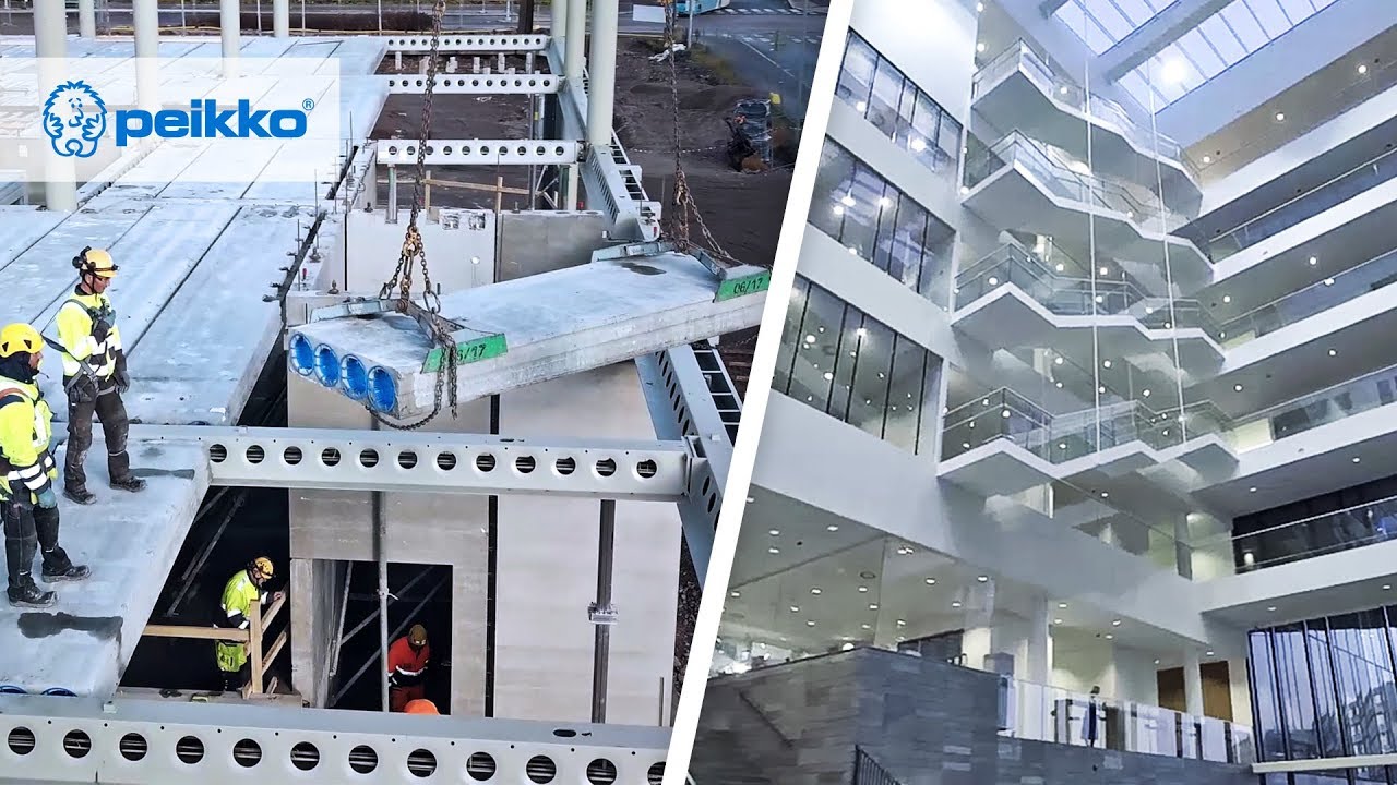 DELTABEAM® Slim Floor Structure for open spaces - YouTube