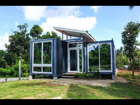 Construction of foundation for prefab container house - YouTube