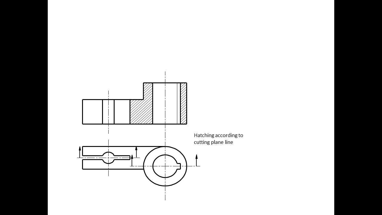 Engineering Drawing Tutorials/Orthographic sectional views with front ...