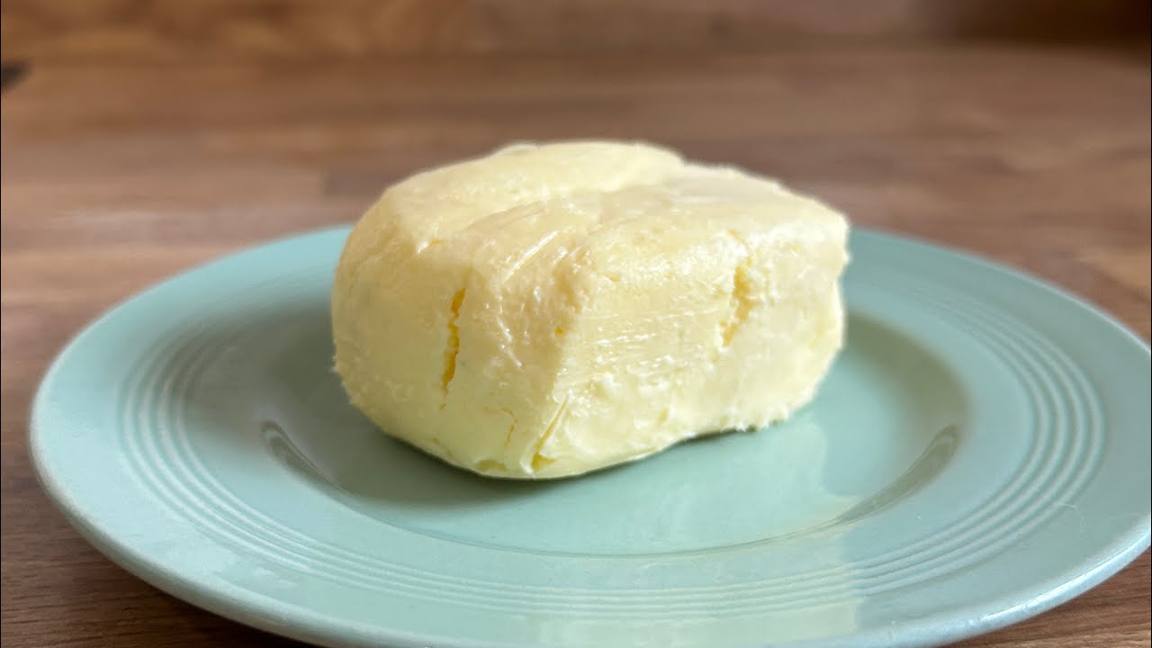Making homemade butter for the first time with a jam jar and a lot of ...
