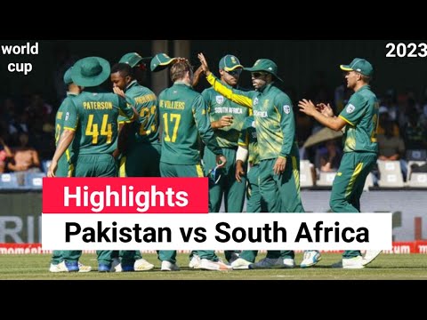 Pakistan vs South Africa Match Highlights | world cup 2023 highlights ...