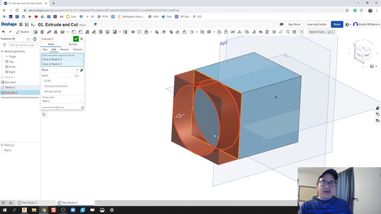 Extrude, Planes, and Rotating Parts - Day 1 of 100 OnShape Journey ...