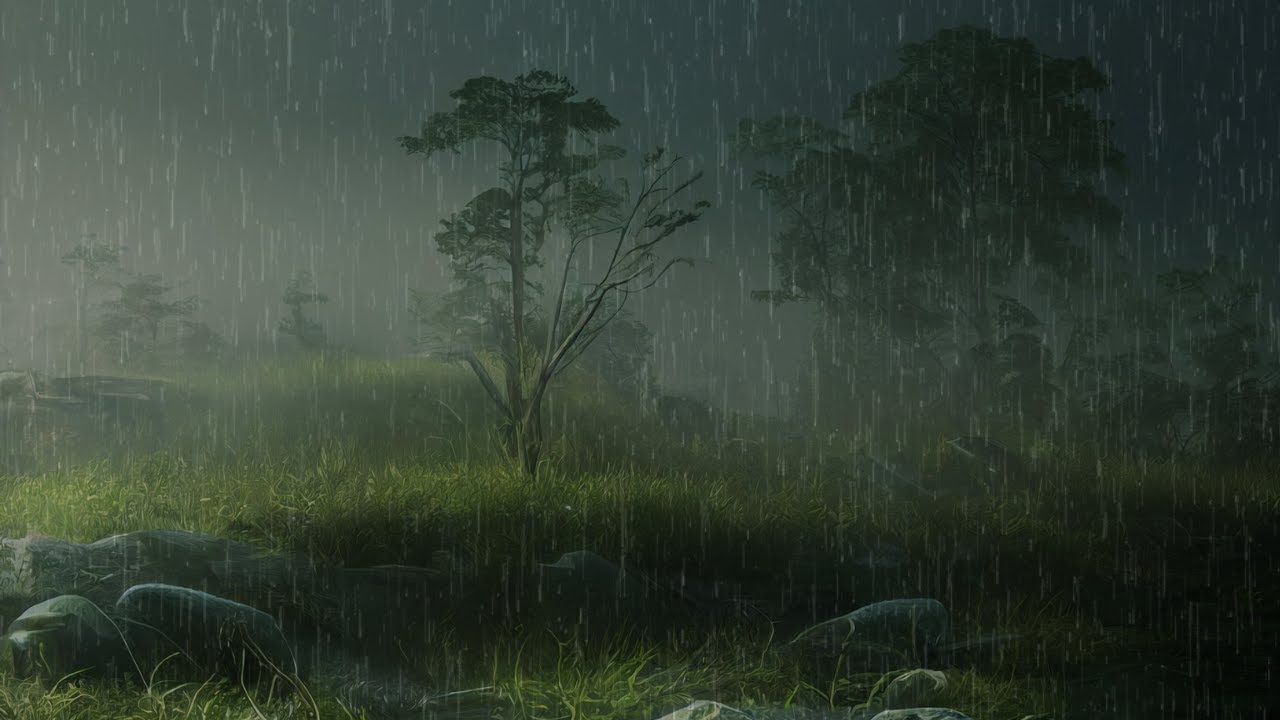 1 HOUR OF NIGHT RAIN STORM, RAIN SOUNDS TO SLEEP, BEST WAY OF NINSOMNIA ...
