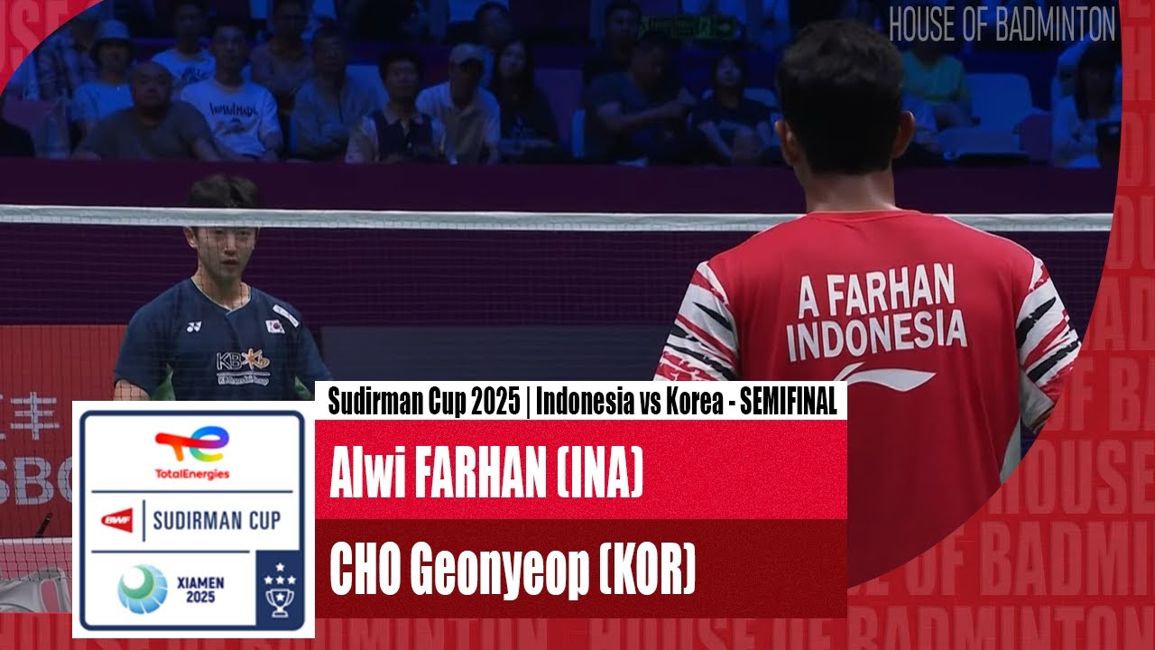 Sudirman Cup 2025 | Alwi FARHAN vs CHO Geonyeop - SF - YouTube
