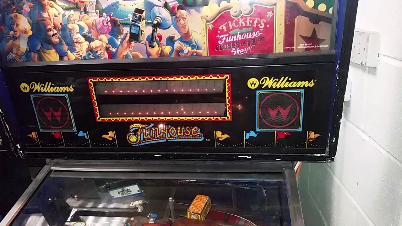 williams funhouse pinball for sale . display test - YouTube