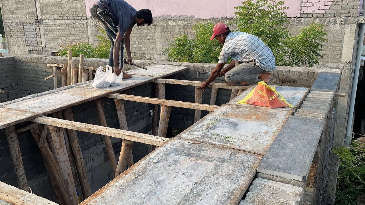 Roof centring work/46x15 building roof make #hariconstructionsvlogs ...