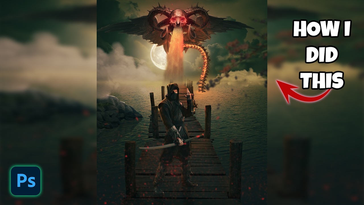 Ninja vs The Hellborn Wraith Photoshop Manipulation Speed Art - YouTube