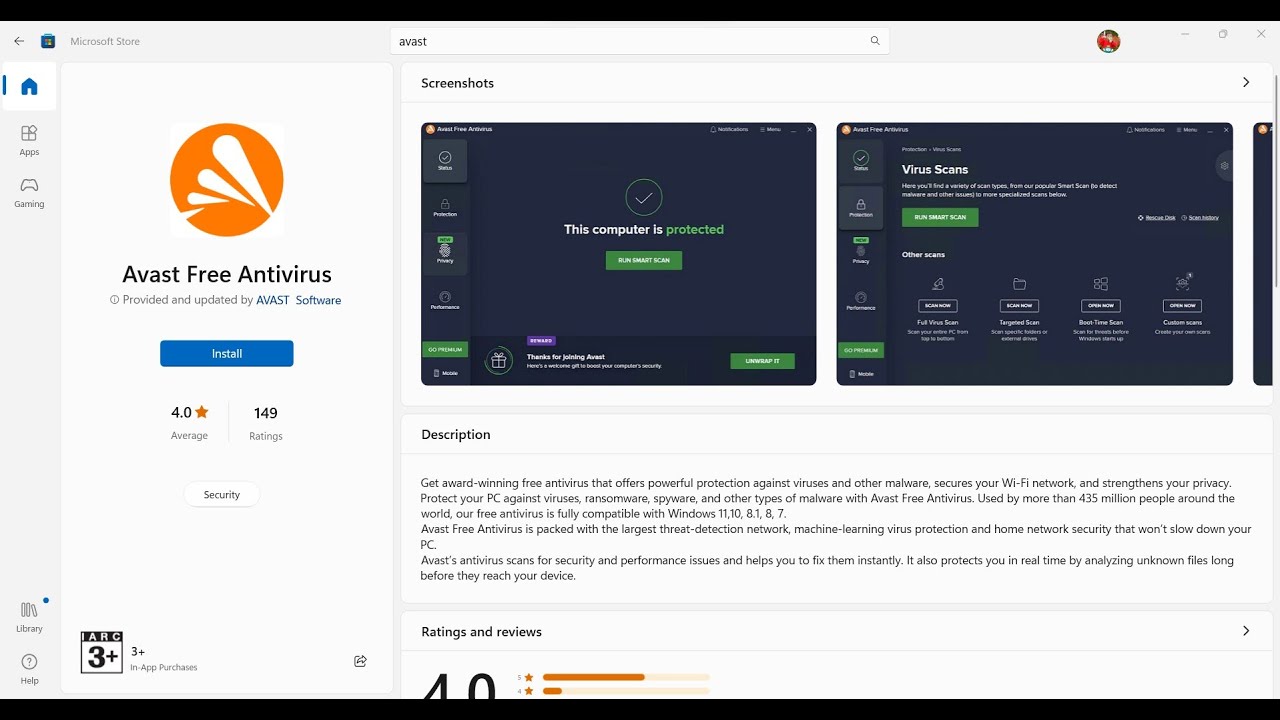 Fix Avast Free Antivirus Not Installing From Microsoft Store On Windows ...