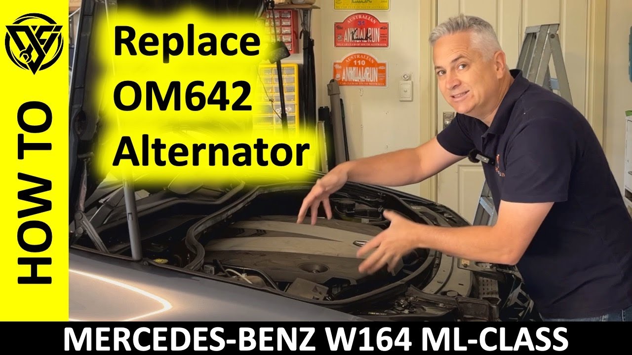 How to Replace Mercedes 3.0L Diesel OM642 Alternator - The Complete ...