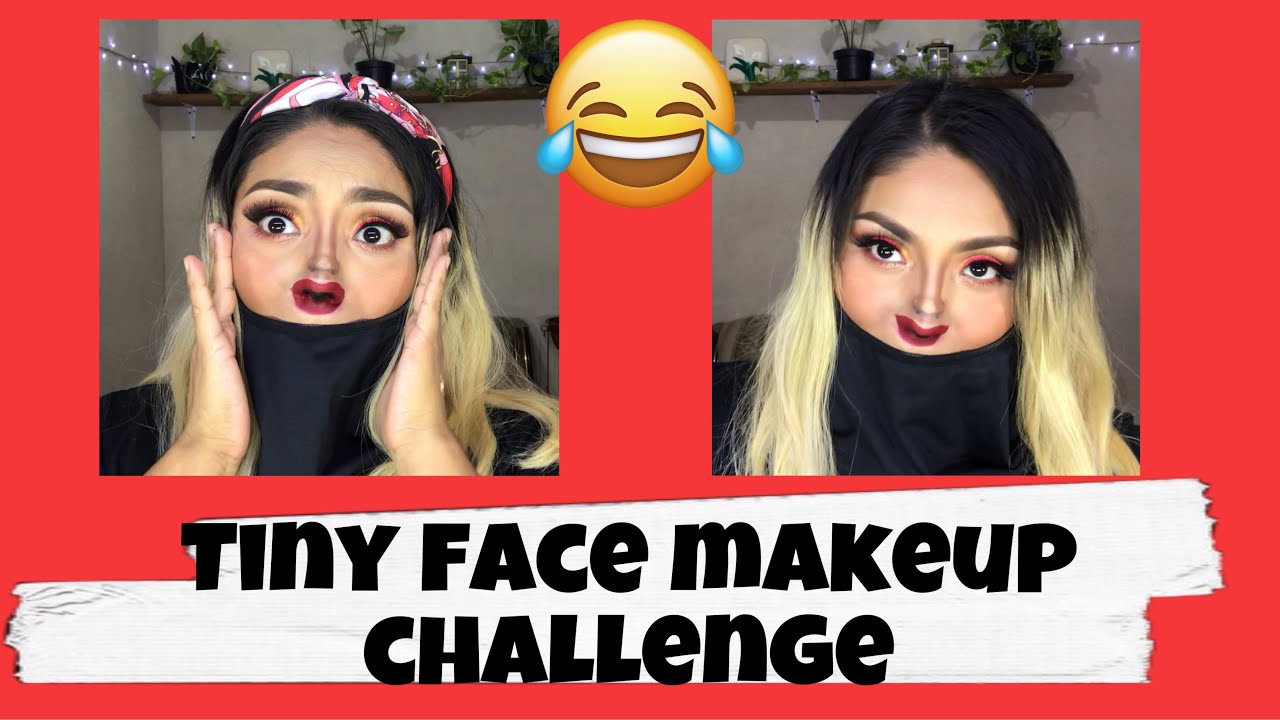 Tiny Face Makeup challenge 😂🤗😅 ️ - YouTube