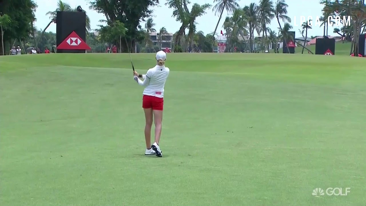Nelly Korda Cards Third Round 65 - 2018 HSBC - YouTube