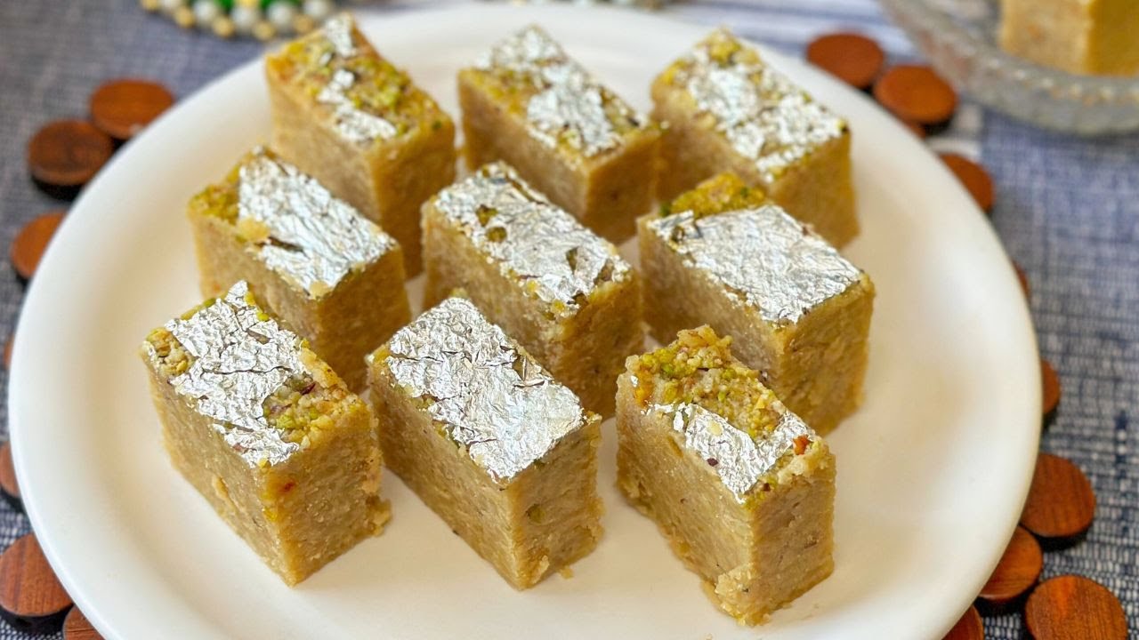 Sev Barfi recipe | Singar ji Mithai | Besan Sev ki Barfi | Flavours Of ...