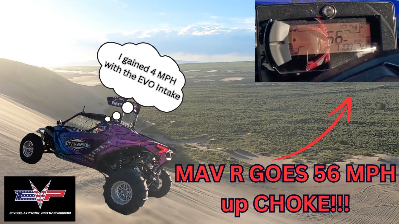 Mav R gained 4 MPH up choke with the new Evo Intake!! And gave a test ...