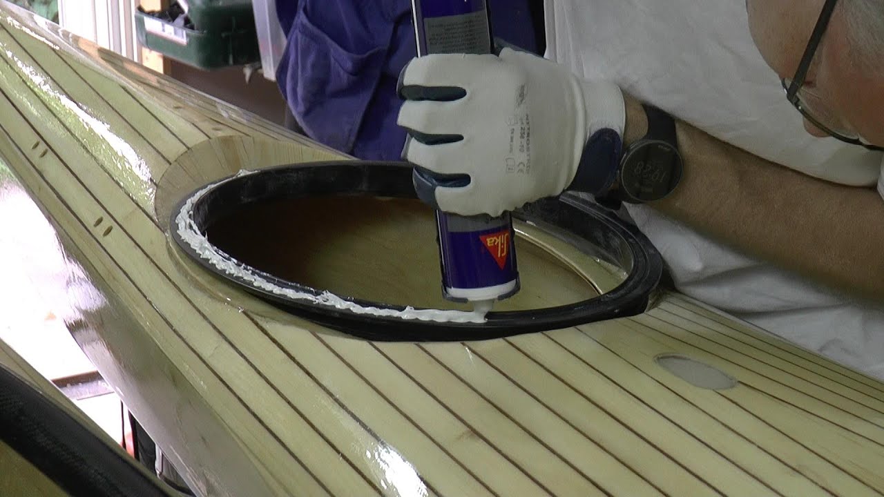 Installing hatches, rudder and deck lines on a DIY Kayak #145 - YouTube
