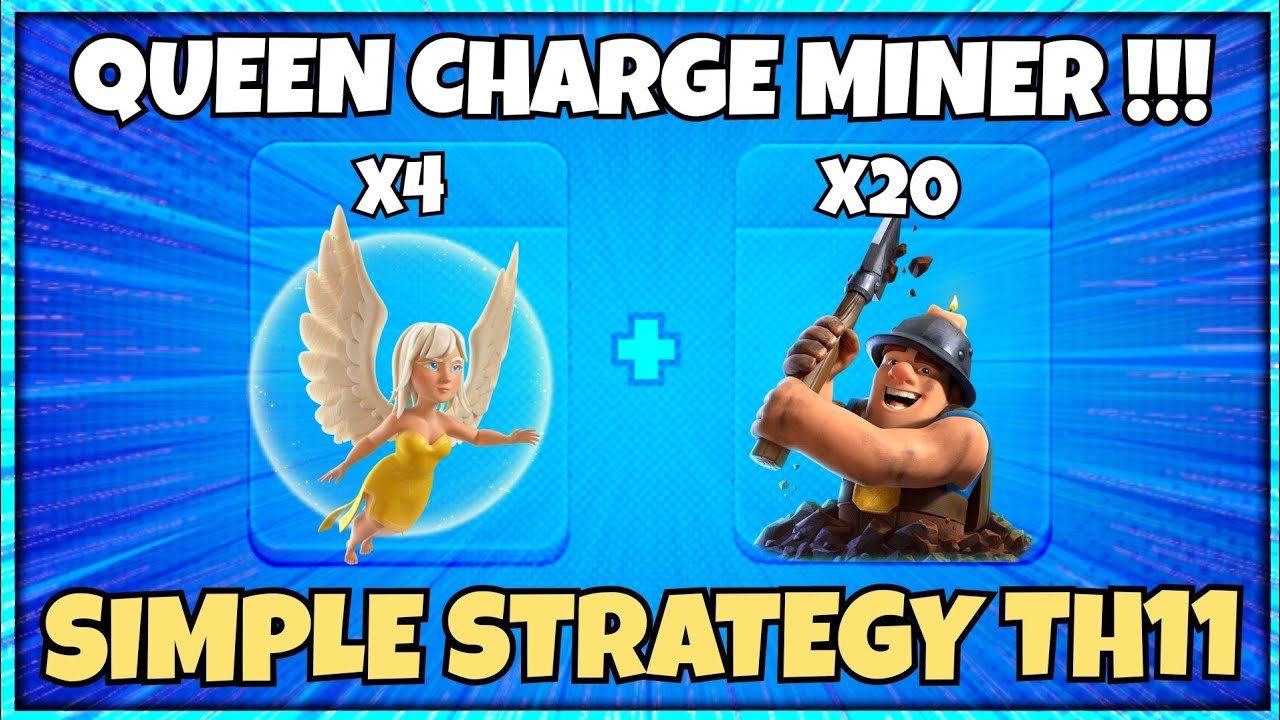 Unstoppable ! Mass Miner Attack Th11 ! Miner Queen Change Attack Th11 ...