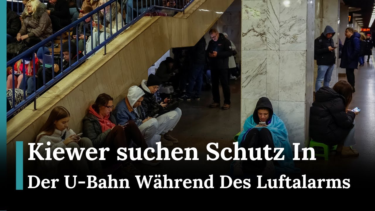 Kiewer suchen Schutz in der U-Bahn während des Luftalarms: "Wir sind es ...