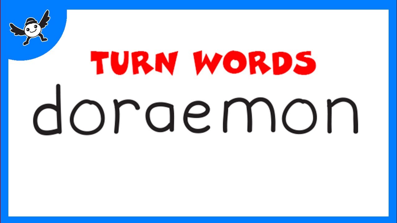 Doraemon Drawing | How To Turn Words DORAEMON into A Cartoon Step by ...