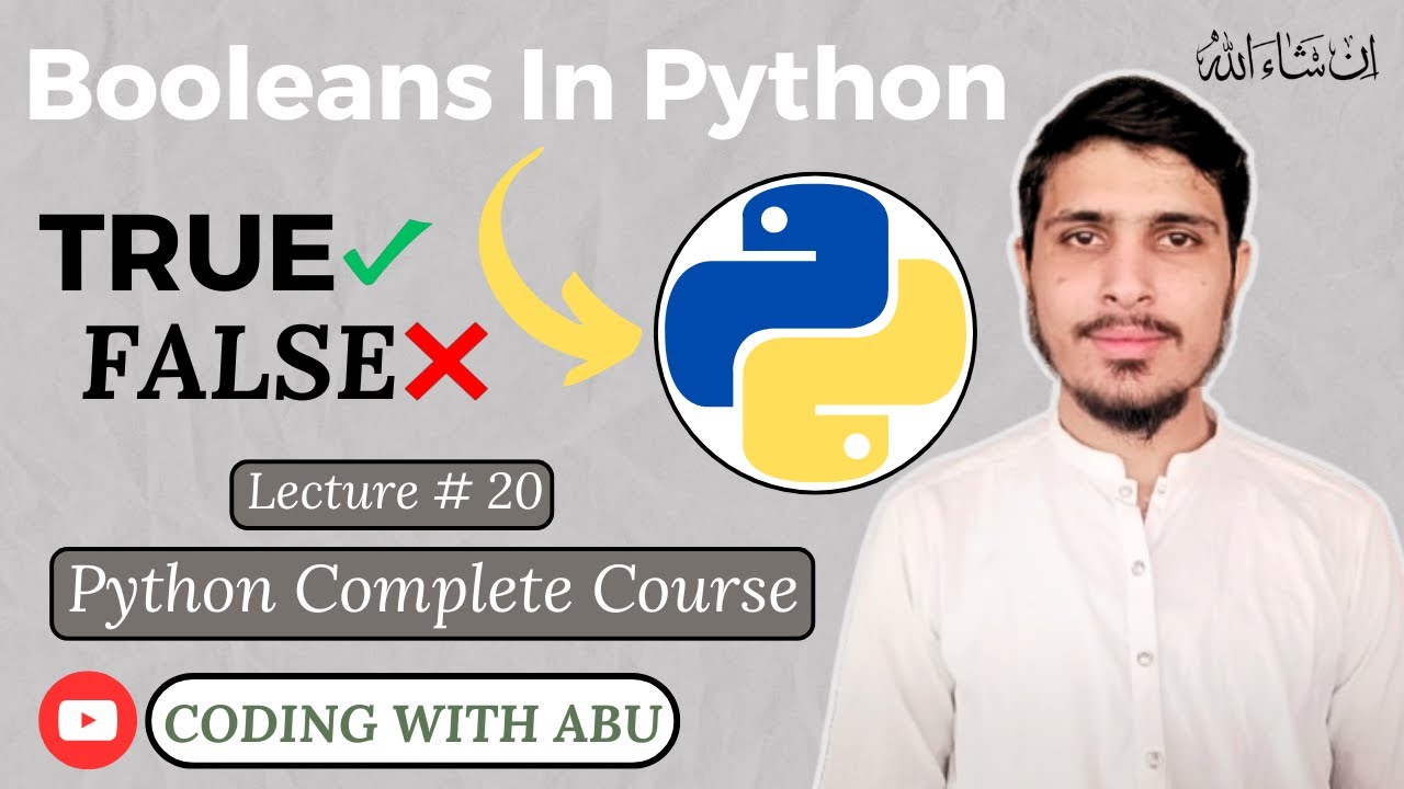Booleans In Python Explained Python Lecture 20 Python Simplified Complete Course Youtube 3966