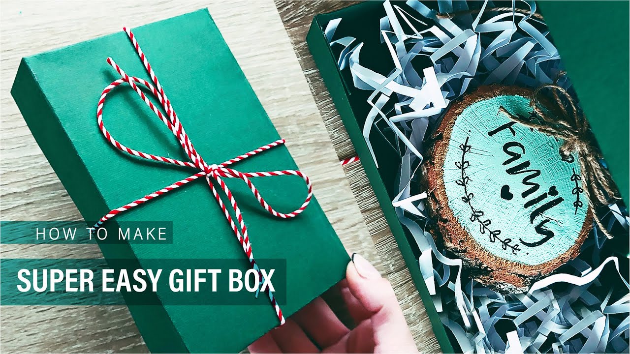 DIY | Super Easy GIFT BOX | Paper Gift box - YouTube