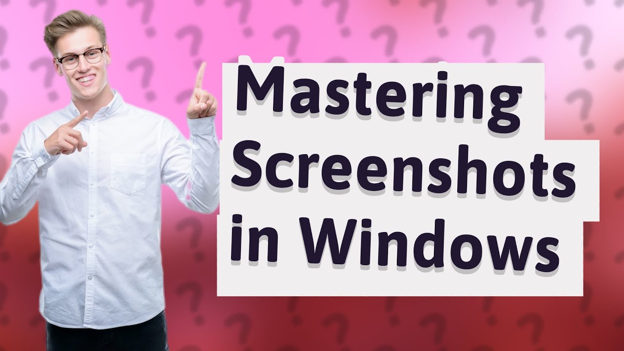 How do I select a screenshot in Windows? - YouTube