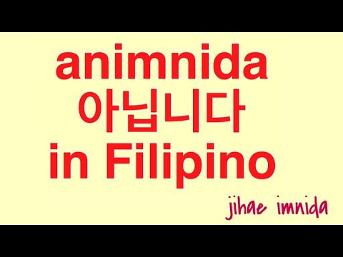 KOREAN GRAMMAR IN FILIPINO #3~Jihae imnida - YouTube