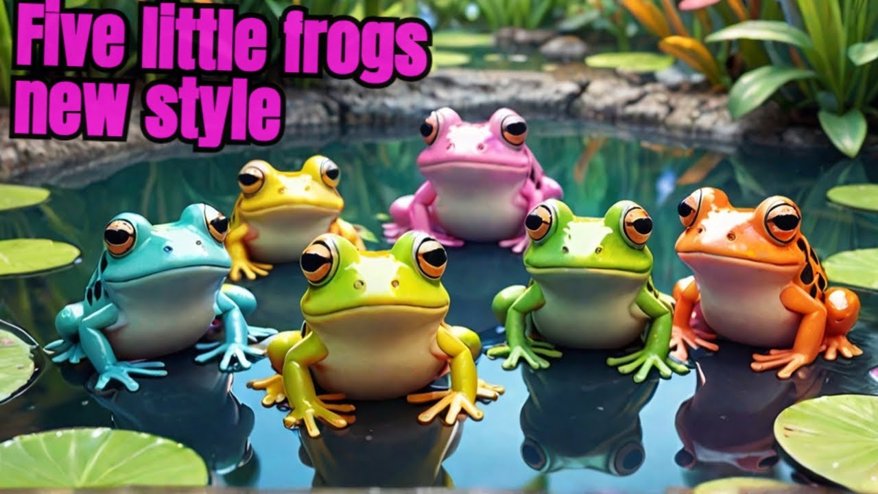Five Little Frogs Kids Song | Fun Animated Nursery Rhyme - YouTube