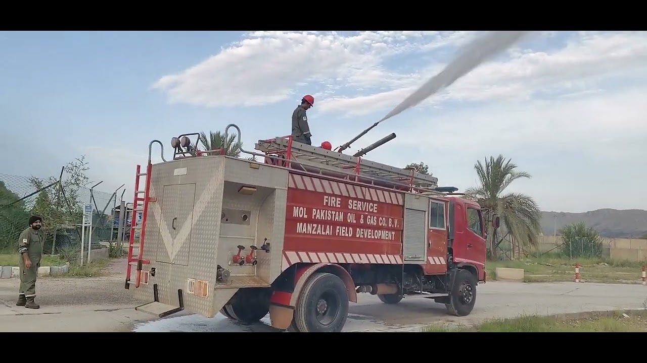 Fire Tender testing after critical maintenance on fire pump and water ...