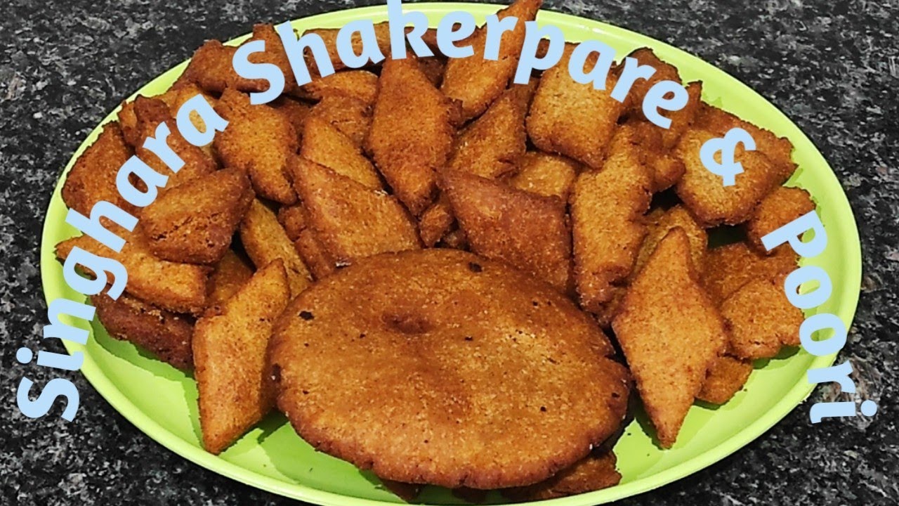 Singhara Shakerpare & Poori |Singhara Biscuit Recipe |Water Chestnut ...