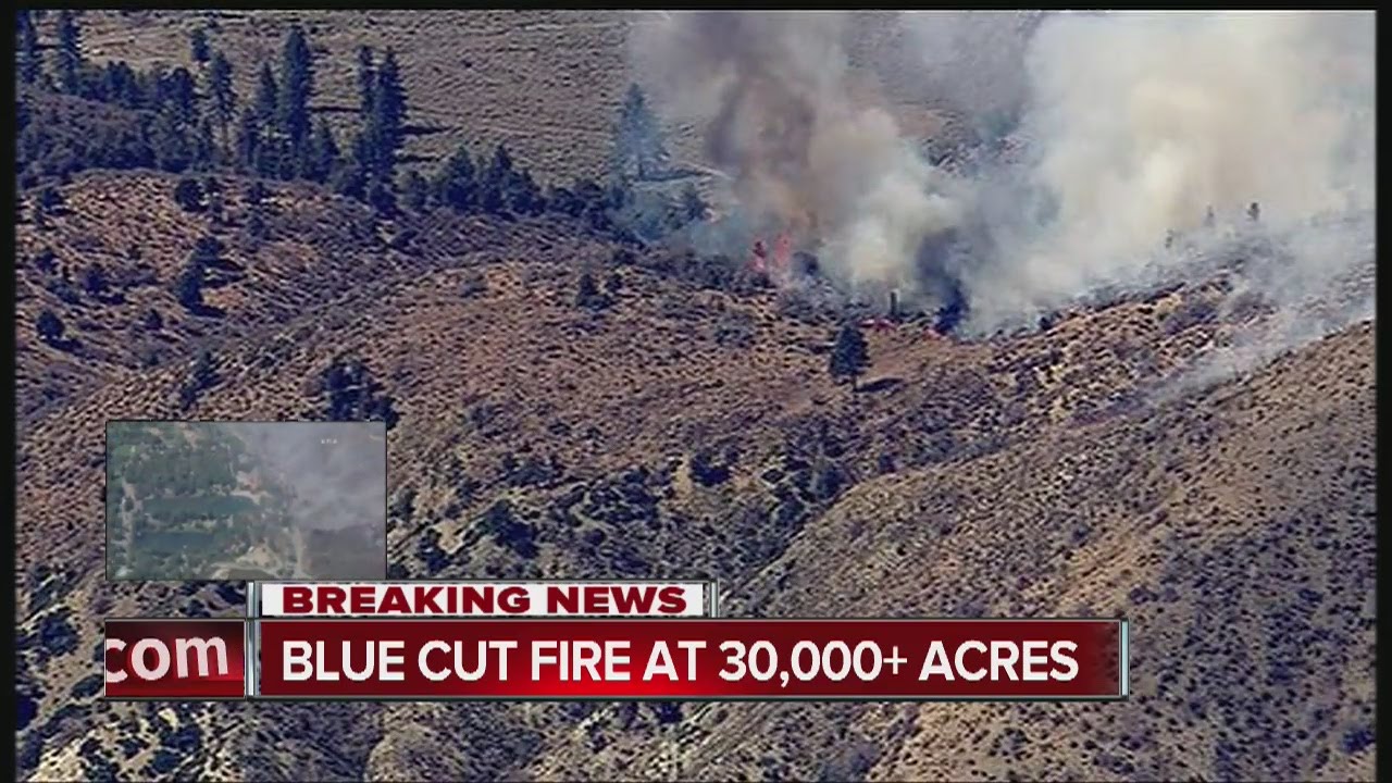 Blue Cut fire burns 30,000 acres - YouTube