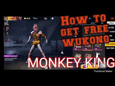 FREE FIRE GAMEPLAY|| How to get free wukong monkey king in free fire|| OP rush gameplay garena