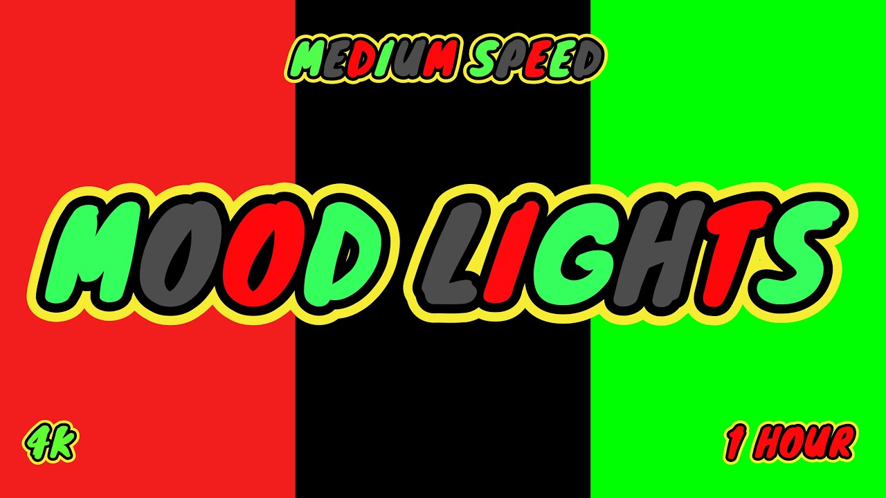 Relaxing Color Changing Screen- Red vs Black vs Bright Green [Mood ...