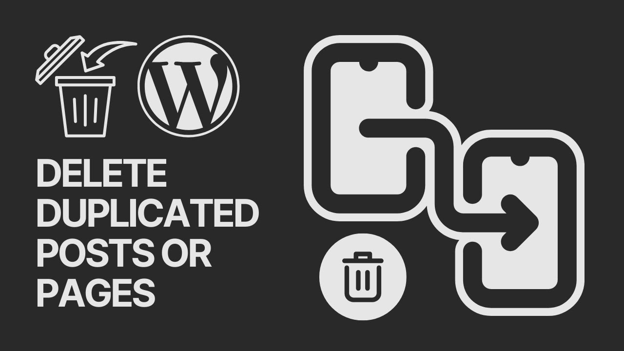 How To Delete Duplicated Posts Pages or Products In WordPress For Free? - YouTube