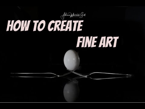 Behind the shot: Fine art photo with fork & egg in black & white. #fineartphoto #howto